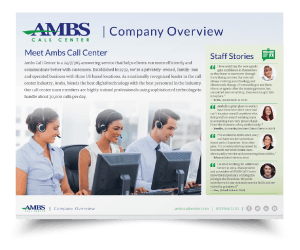 Company Overview get to know us! | Ambs Call Center